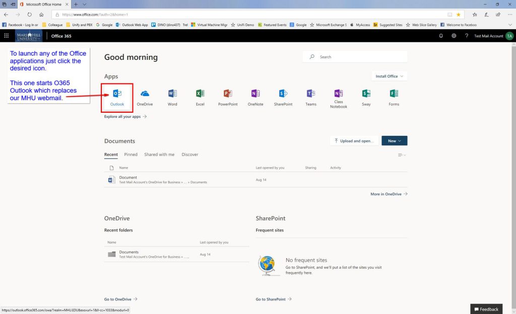 Basic O365 Instructions – MHU ITS Department